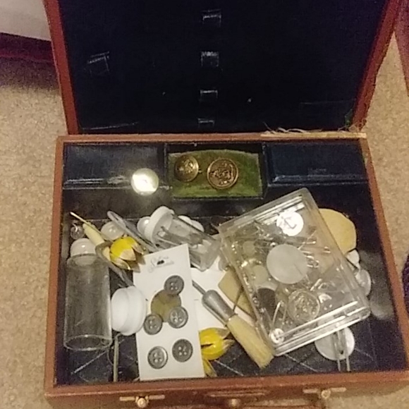 Other | Antique Button Box Ect | Poshmark
